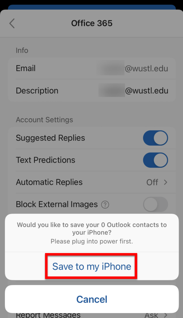 Email Client Setup: Outlook for iOS - WUSTL Information Technology