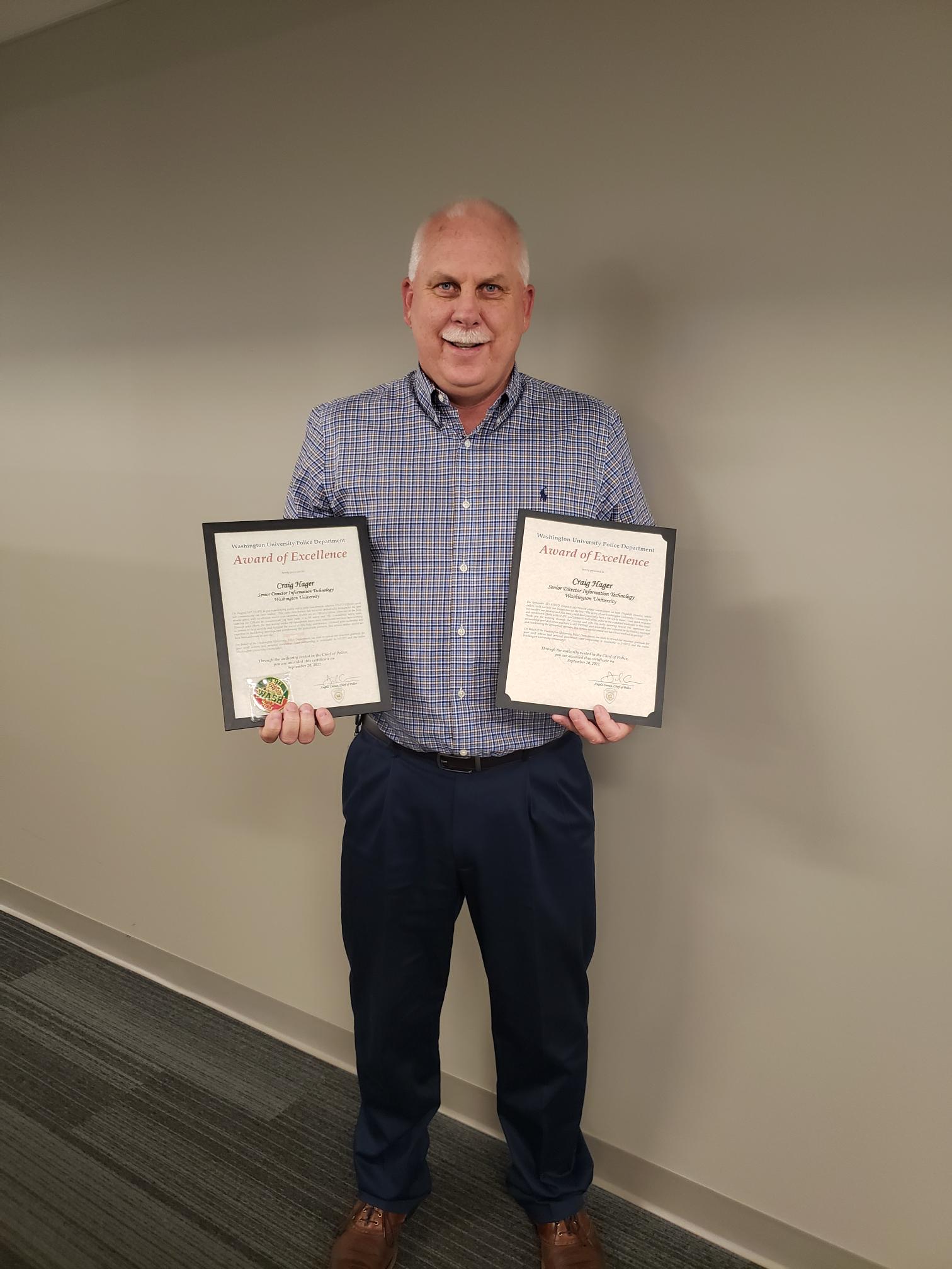 Craig Hager awarded as WashU IT partners with University Public Safety ...