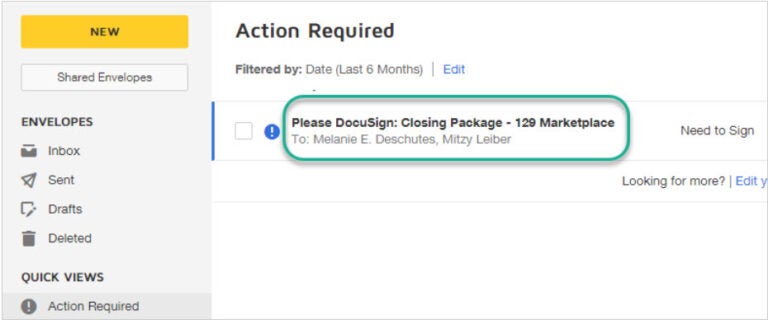Learning with DocuSign: Voiding Envelopes - Information Technology